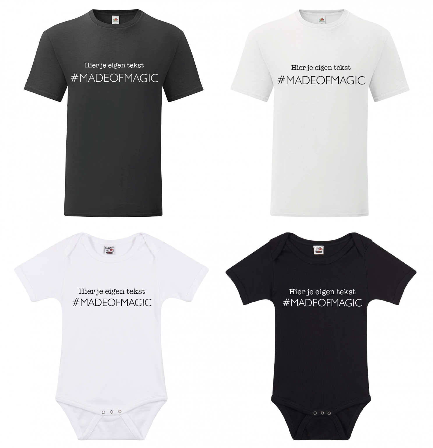 Ontwerp je eigen t-shirt of romper - MadeOfMagic